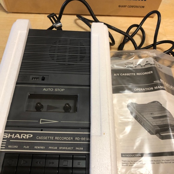 sharp | Other | Vintage Sharp Rd66av Cassette Recorder | Poshmark
